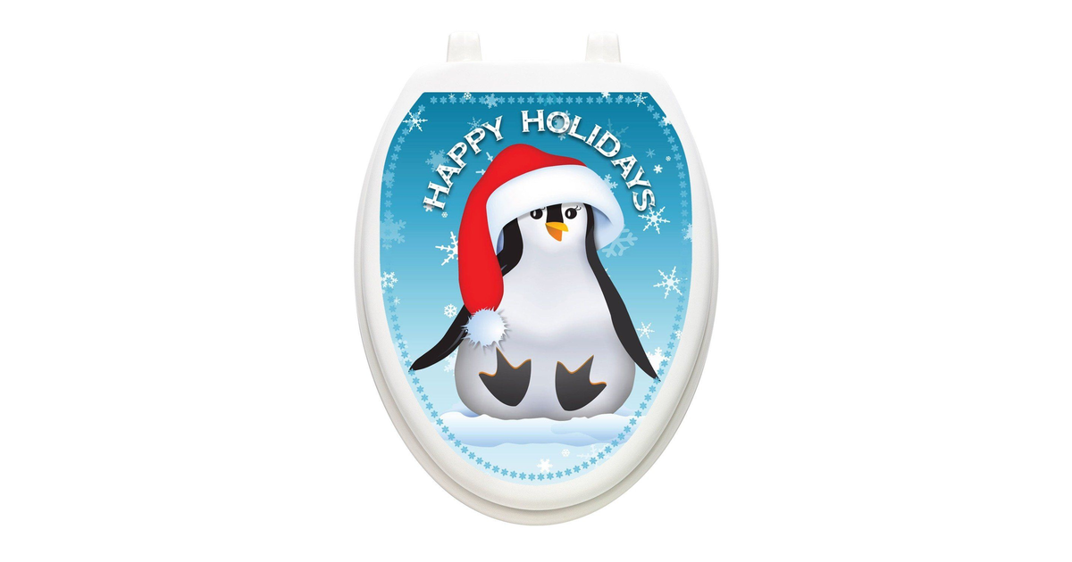 Made In USA | Happy Penguin Toilet Tattoos,Toilet Seat Decal