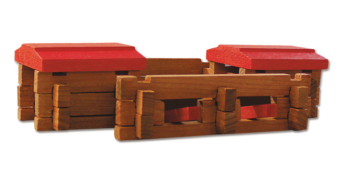 Made In USA | Roy Toy Original Fort Building Set, 38 pcs