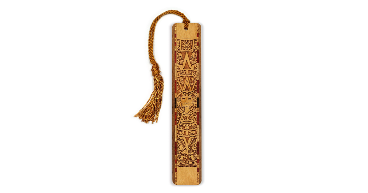 Made In USA | Aztec - Mayan Engraved Wooden Bookmark - Made in USA