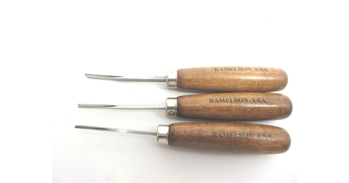 Made In USA | 3 Bent Veiner Line 60 Degree V Checkering Wood Carving ...