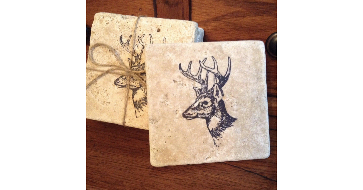 Made In USA | Deer Cabin Coasters