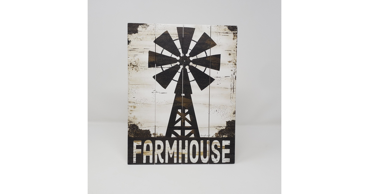 Made In USA | Farmhouse Windmill Wood Pallet Sign