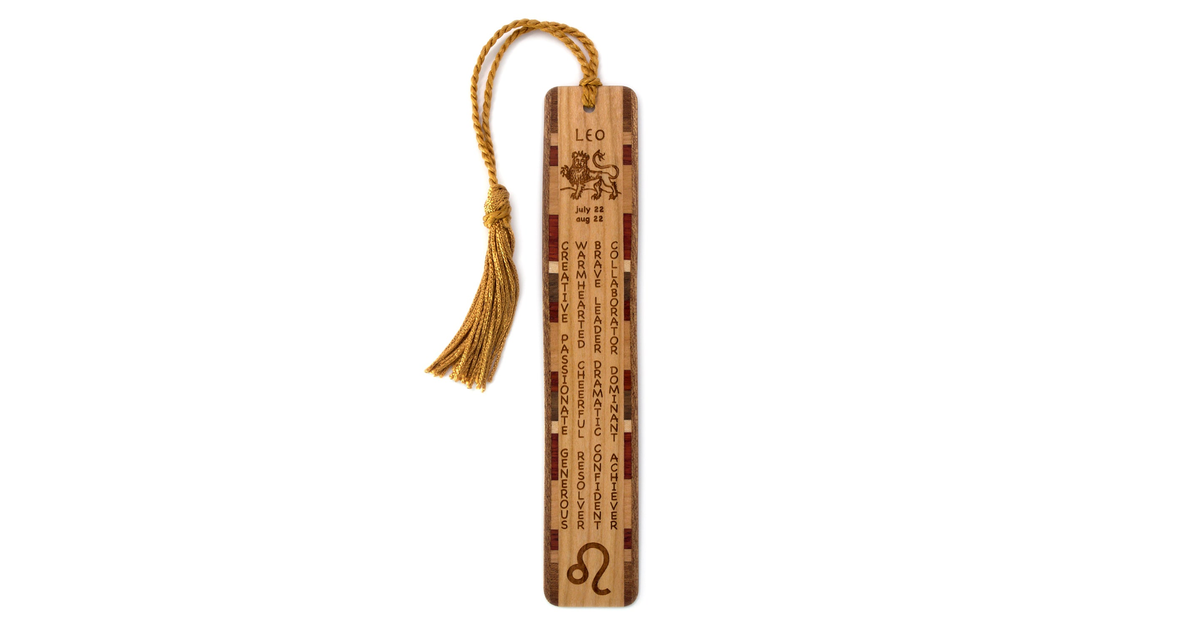 Made In USA | Leo Zodiac Sign with Personality Traits Engraved Wood ...