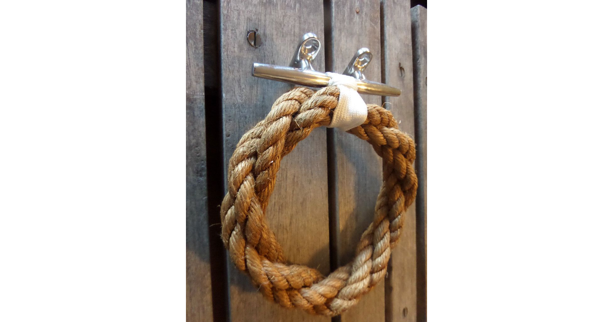 Made In USA | Rope Towel Ring Rack-Manila-Natural