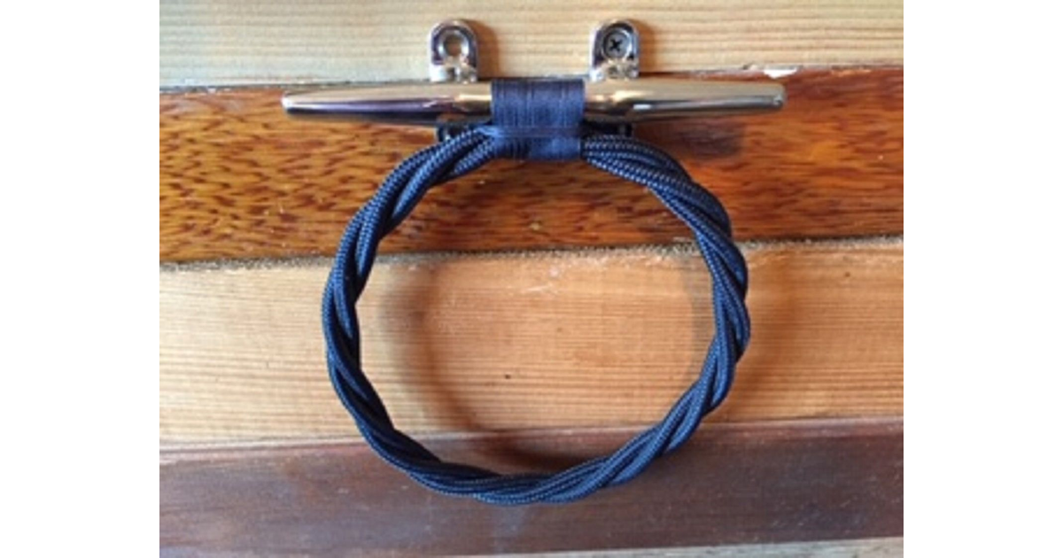 Made In USA | Rope Towel Ring Rack-Navy