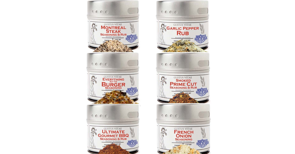 Made In USA | Gourmet Steak & Beef Seasoning Gift Set - Six Pack