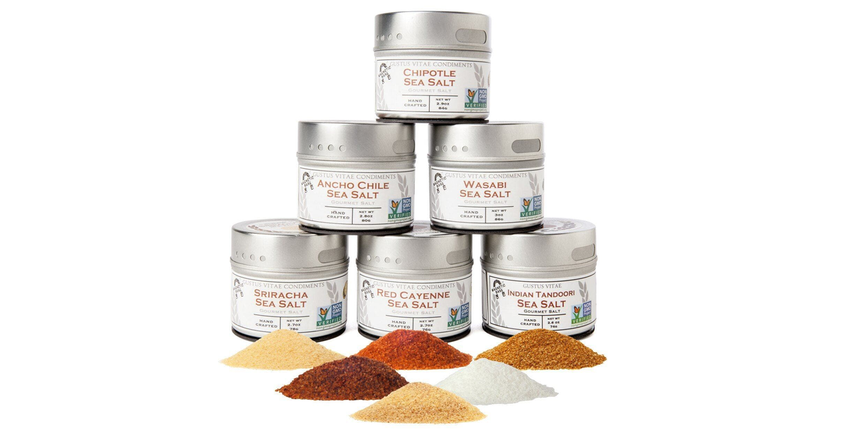 Made In USA | Spicy Sea Salts - 6 Tins