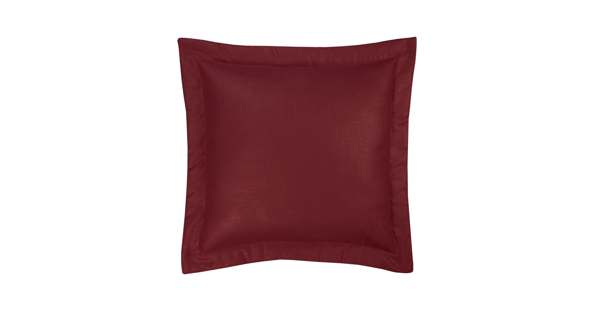 Made In USA | Melanie Euro Sham - Solid Red Linen