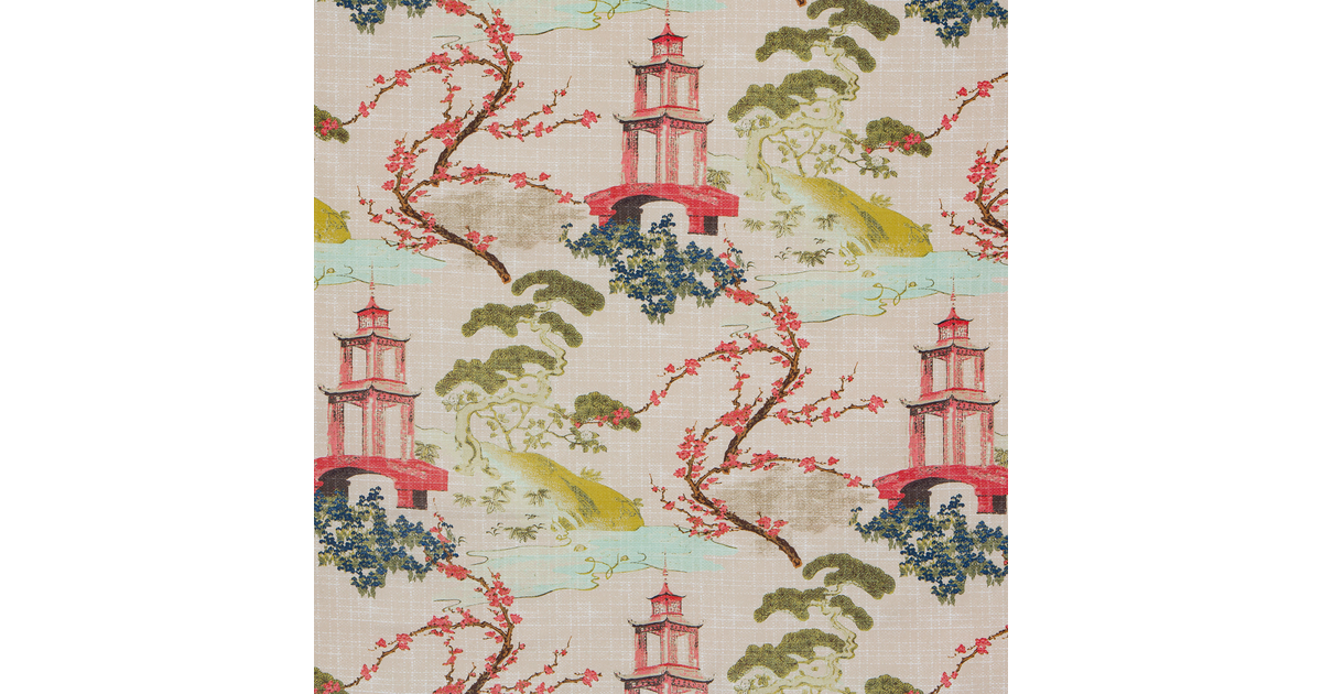 Made In USA | Zen Linen Floral ~ Fabric By the Yard