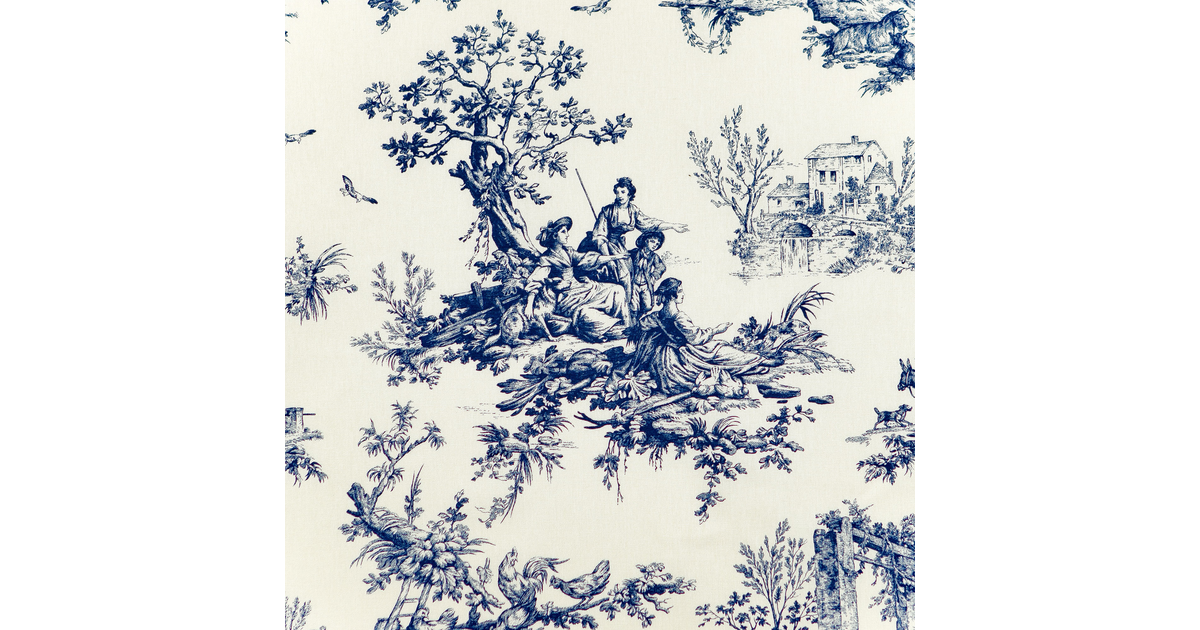 Made In USA | Bouvier Blue - Toile Fabric by the Yard