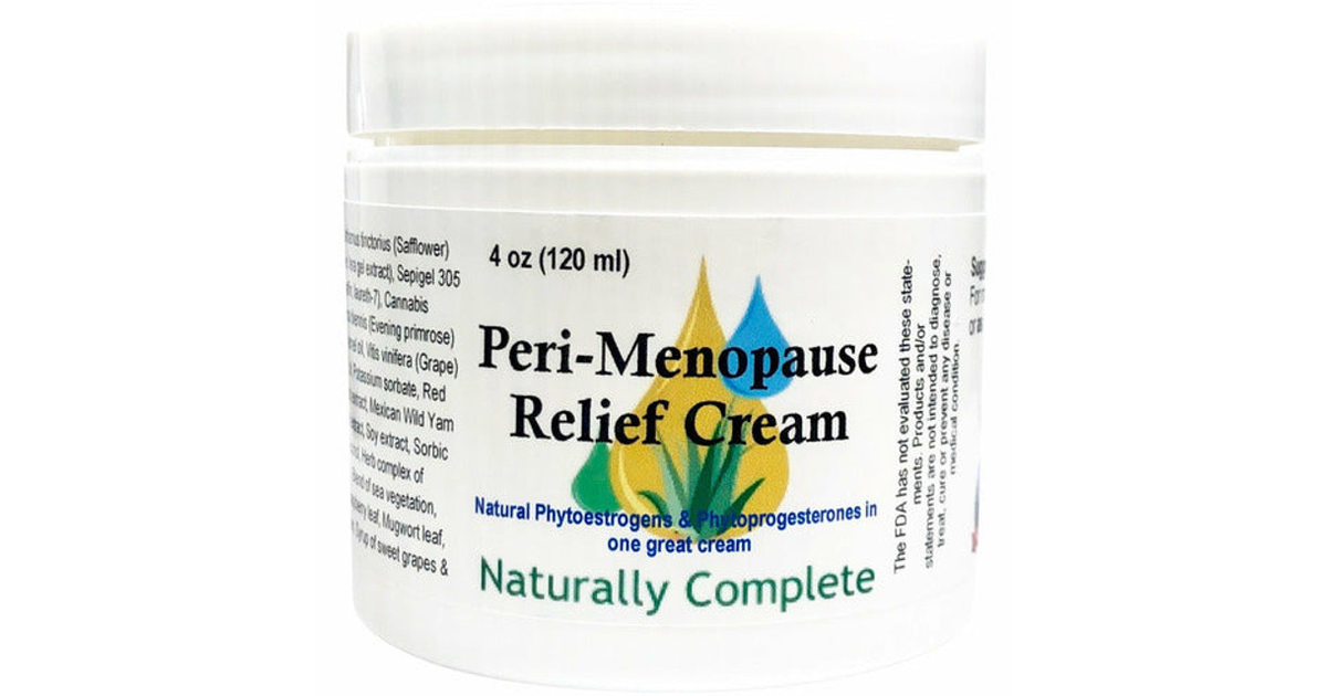 Made In USA | Peri-Menopause Relief Cream 4 oz. Jar Unscented | Non-GMO ...