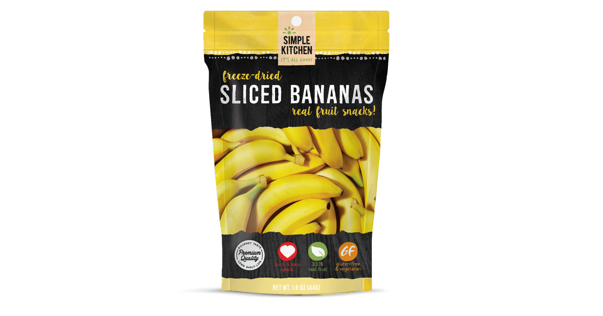 Made In USA | 6 CT Case Simple Kitchen Bananas