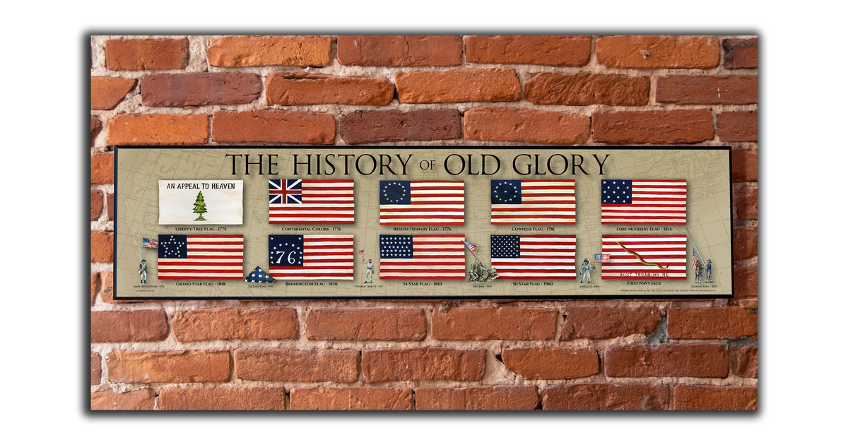 Made In USA | Old Glory - Plaque - Beveled Edge with a pebble textured ...