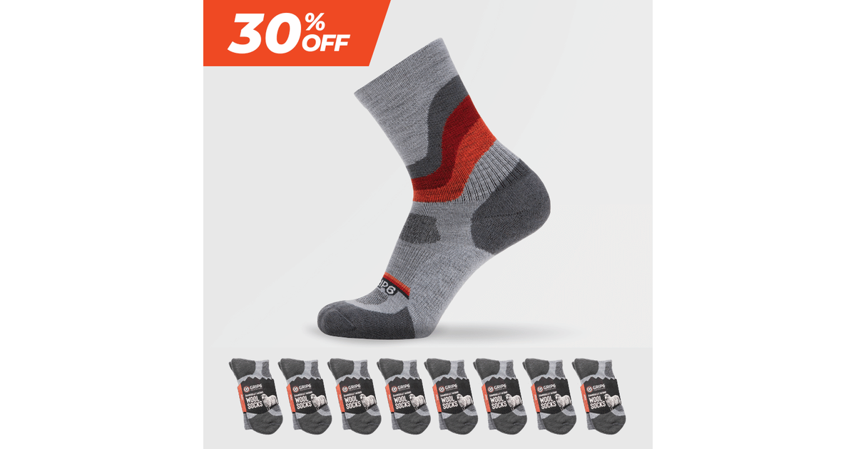 Made In USA | 8-pack Overland Orange Wool Crew Socks