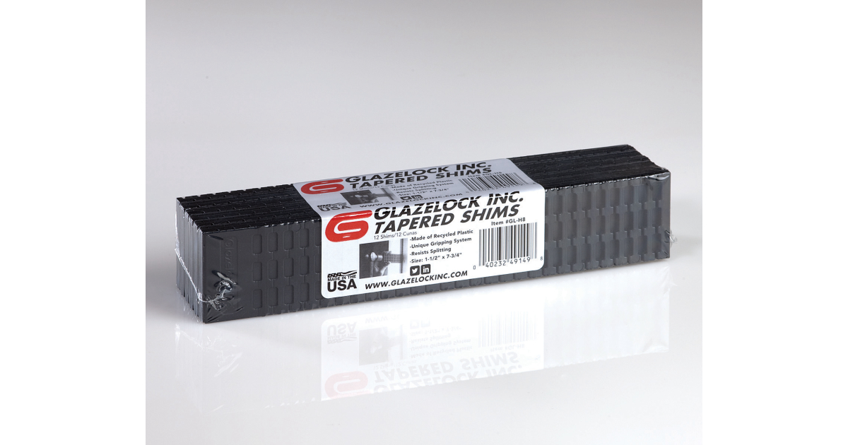 Made In USA | Glazelock Tapered Wedge Shims 24 x 12 pack per box