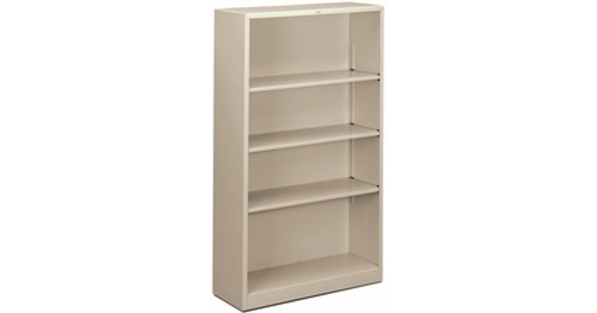 Made In USA | HON Brigade 4-Shelf Steel Bookcase - Light Gray, 34.5"W ...