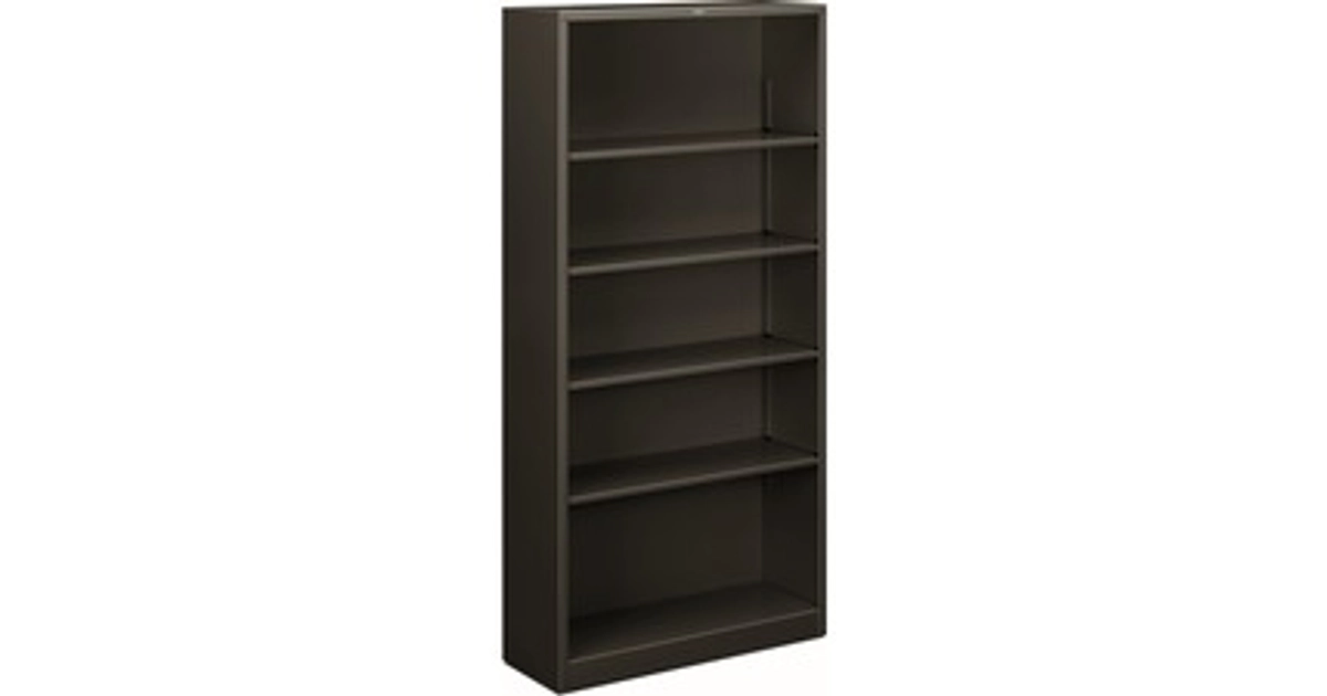 Made In USA | HON Brigade Steel Bookcase - 5 Shelves, 34.5"W, Charcoal ...