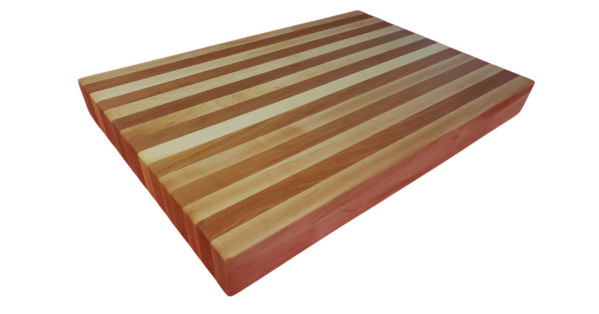 Made In USA | Hand Made Hard Maple & Cherry Edge Grain Cutting Block 18 ...