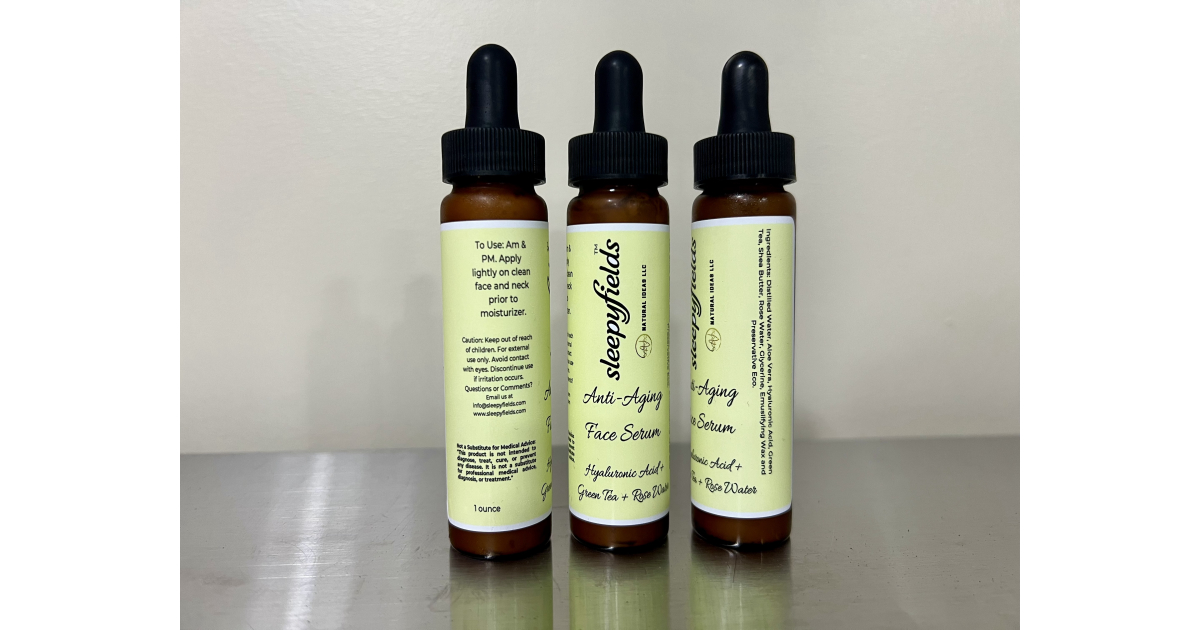 Made In USA | Anti Aging Serum w/ Hyaluronic Acid, Rose Water & Green Tea