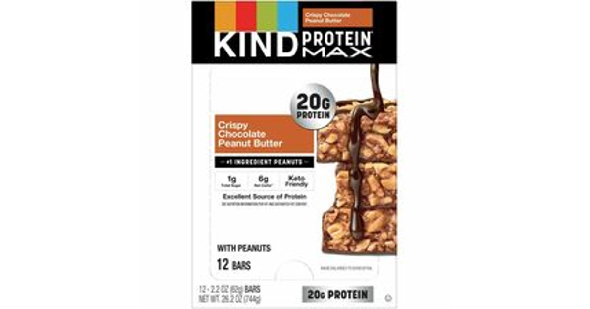 Made In USA | KIND Protein MAX Snack Bars - Chocolate Peanut Butter ...