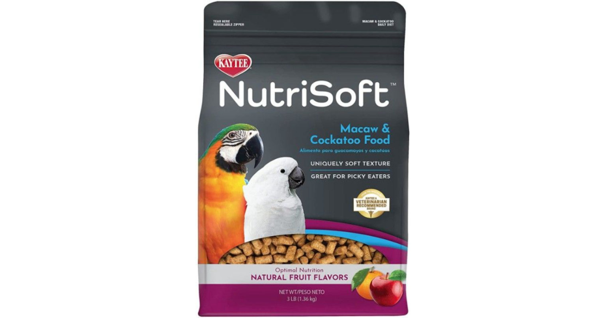 Made In USA | Kaytee Nutrisoft Macaw And Cockatoo Food - 3 Lb