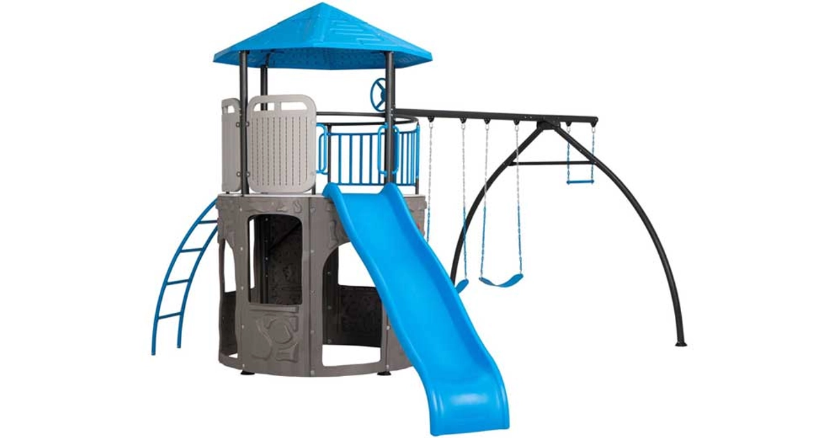 Made In USA | Lifetime Adventure Tower Playset – Malibu Blue