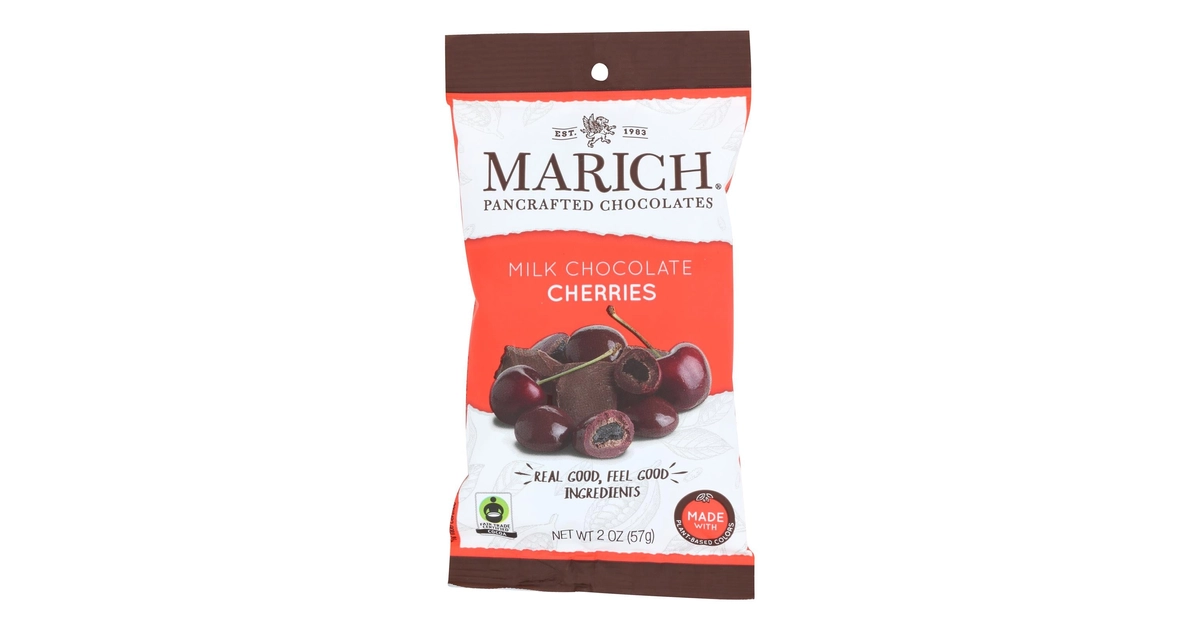 Made In USA | Marich - Milk Chocolate Cherries - Case Of 12 - 2 Ounces