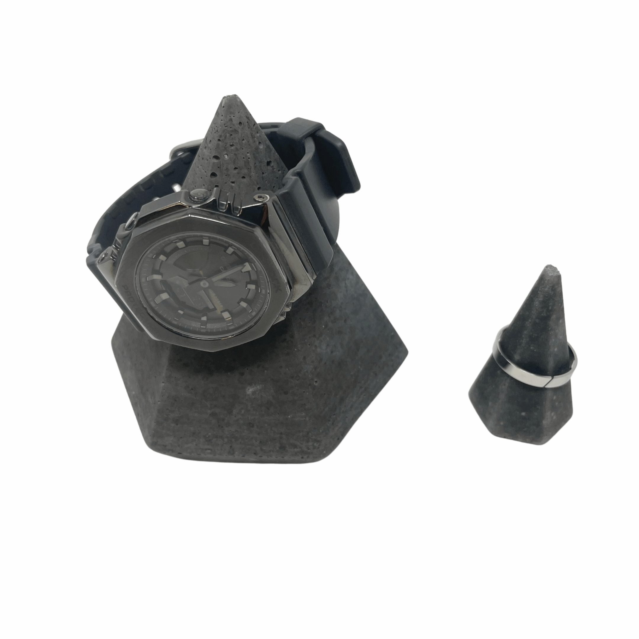 Made In the USA | Concrete Mens Ring & Watch Holder - Rugged Cement ...