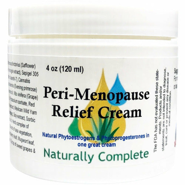 Made In the USA | Peri-Menopause Relief Cream 4 oz. Jar Unscented | Non ...
