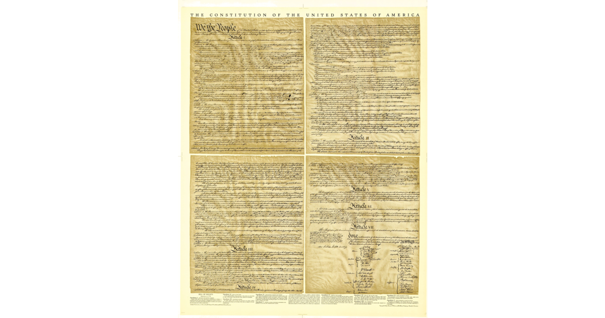 Made In USA | Original Ohman Lithograph of The U.S. Constitution ...