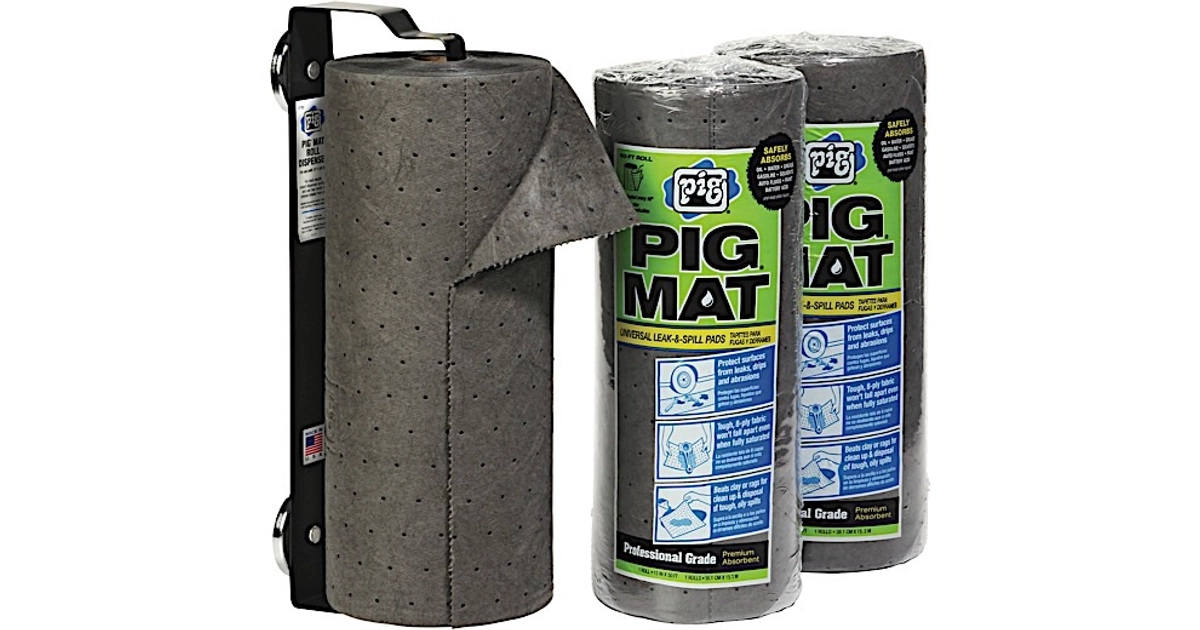 Made In USA | Universal Absorbent Mat Rolls with Magnetic Dispenser