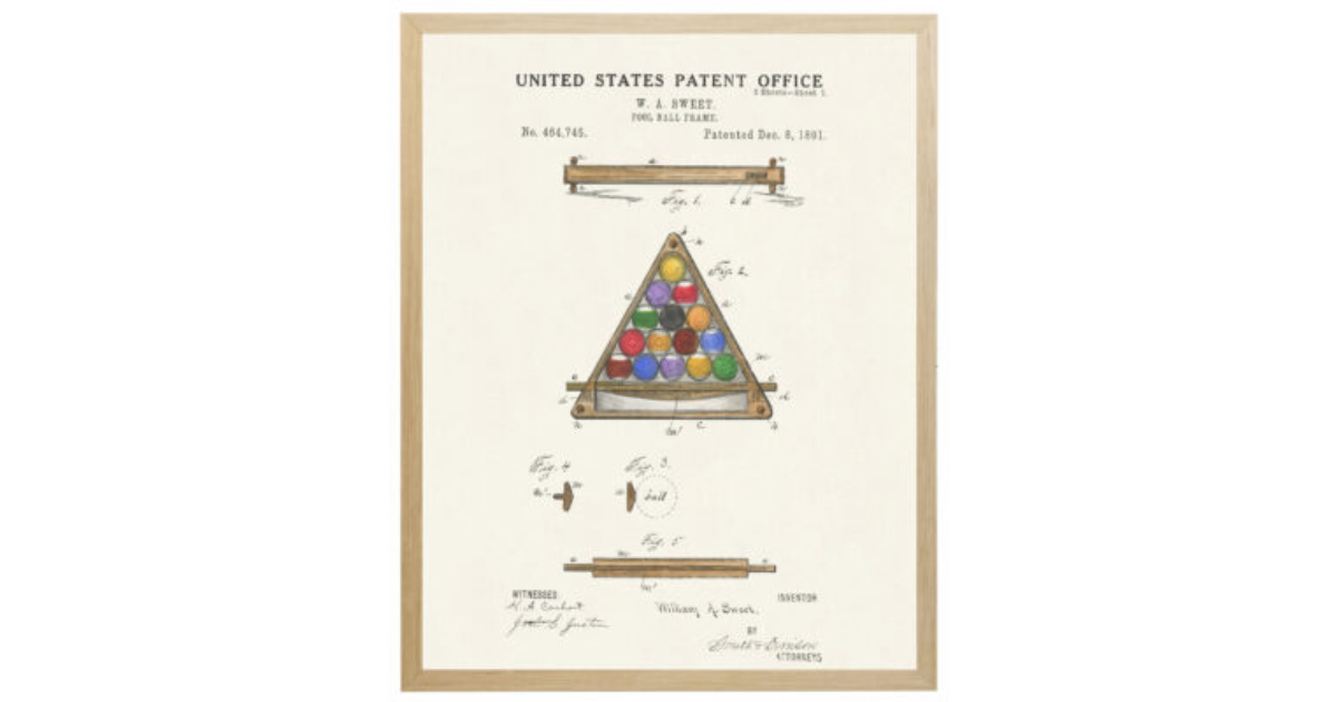 Made In USA | Pool Ball Frame Patent