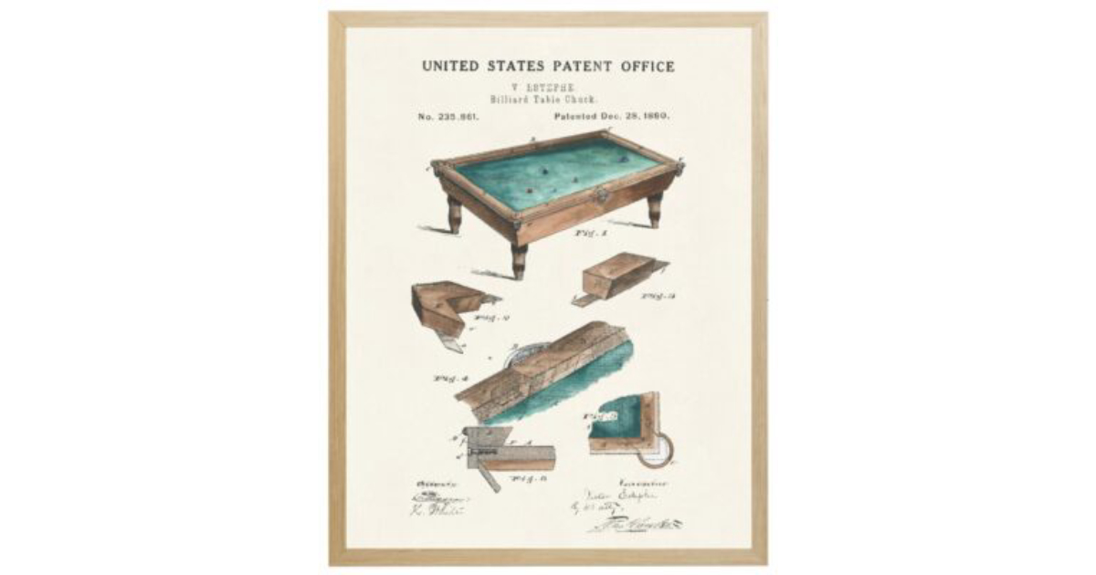 Made In USA | Pool Table Patent