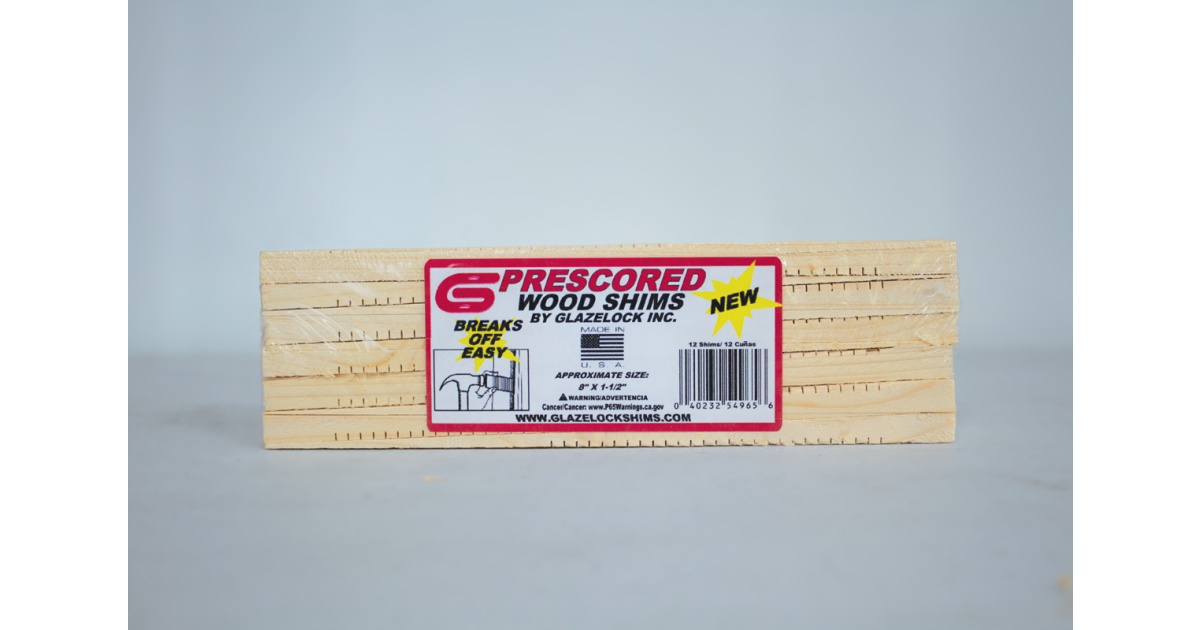 Made In USA | Prescored Wood Shims 12 Pack