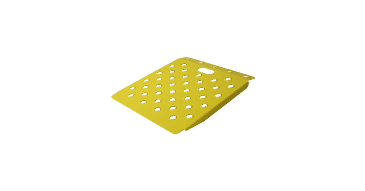 Made In USA | Punched Deck Wedge 22" x 24" Safety Yellow