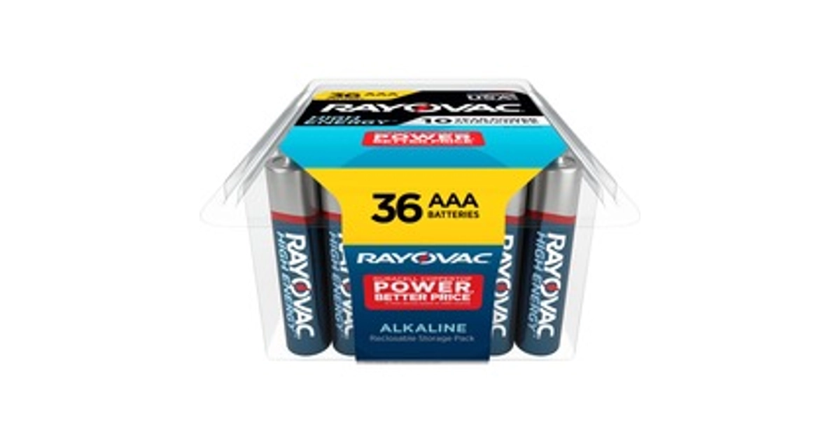 Made In USA | Rayovac High Energy Alkaline AAA Batteries - For ...