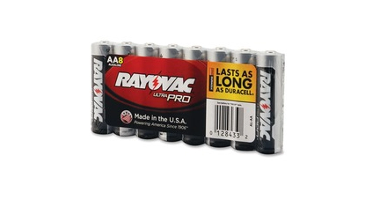 Made In USA | Rayovac Ultra Pro AA Batteries 8-Pack - 1.5V Multipurpose ...