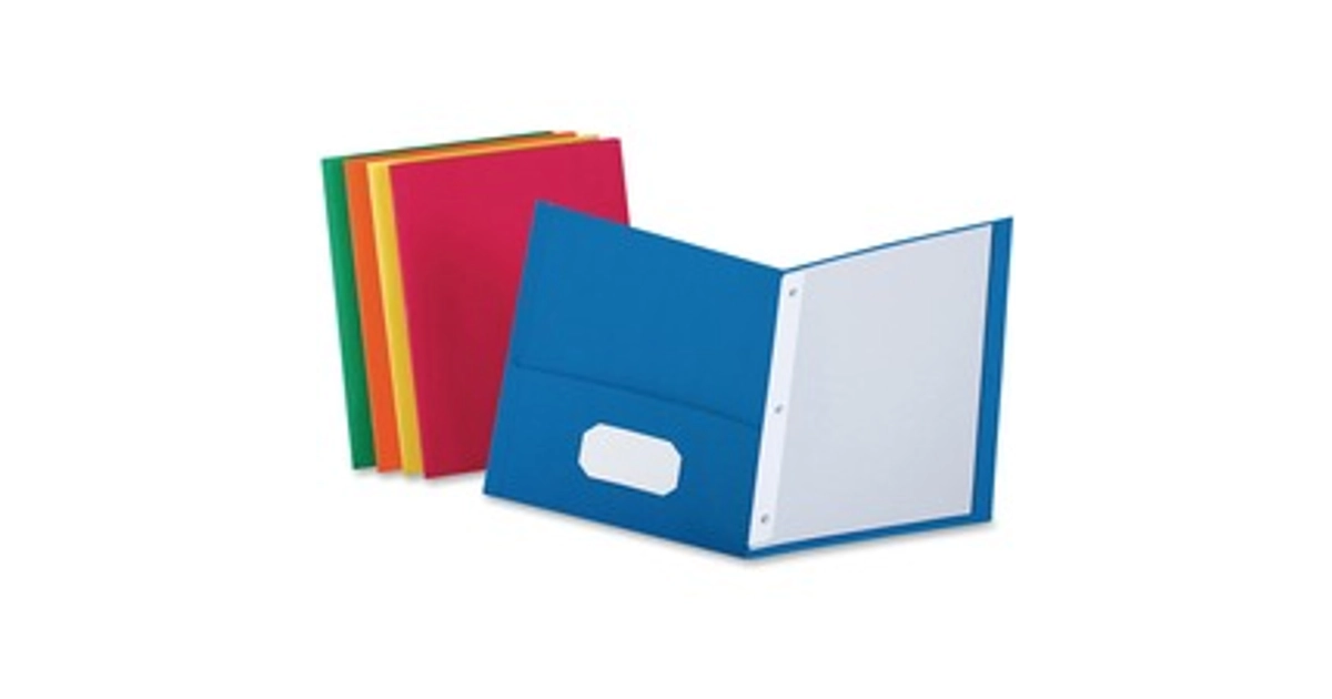 Made In USA | Recycled Oxford 3-Fastener Pocket Folders - Assorted ...