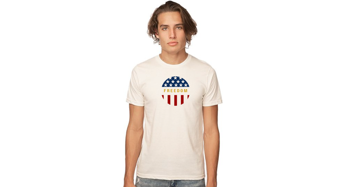 Made In USA | SIMPLE FREEDOM CIRCLE ORGANIC COTTON MENS TEE