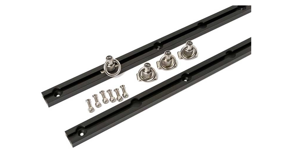 Made In USA | 93-Inch Black Adjustable Slide-N-Lock Tie-Down System