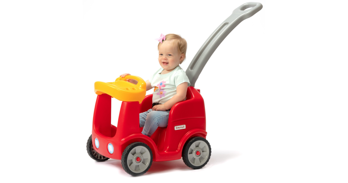 Made In USA | Simplay3 Roll & Stroll Quiet Ride Push Car