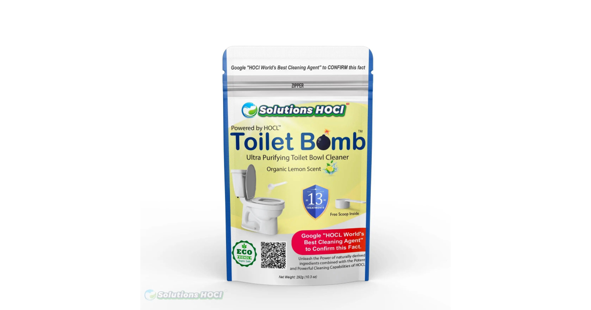 Made In USA | SolutionsHOCl® Toilet Bomb - Organic Lemon Scent