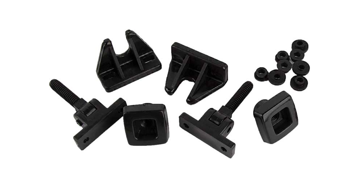 Made In USA | Black Nylon Utility Latch Pair for Hatches & Windows