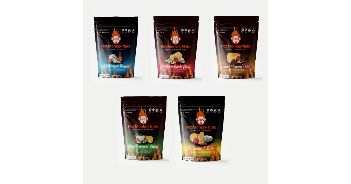 Made In USA | The Cheese Lover's Nut Sack - Spicy Roasted Peanuts (5 Pack)