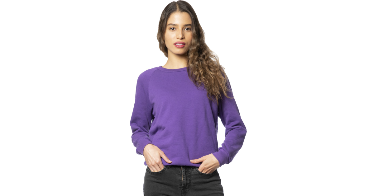 Made In USA | Women's Fashion Fleece Raglan Pullover