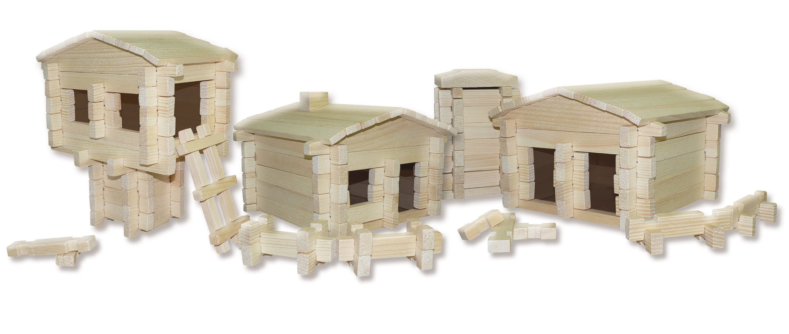 Made In the USA | Roy Toy All Natural Deluxe Building Set, 250pcs