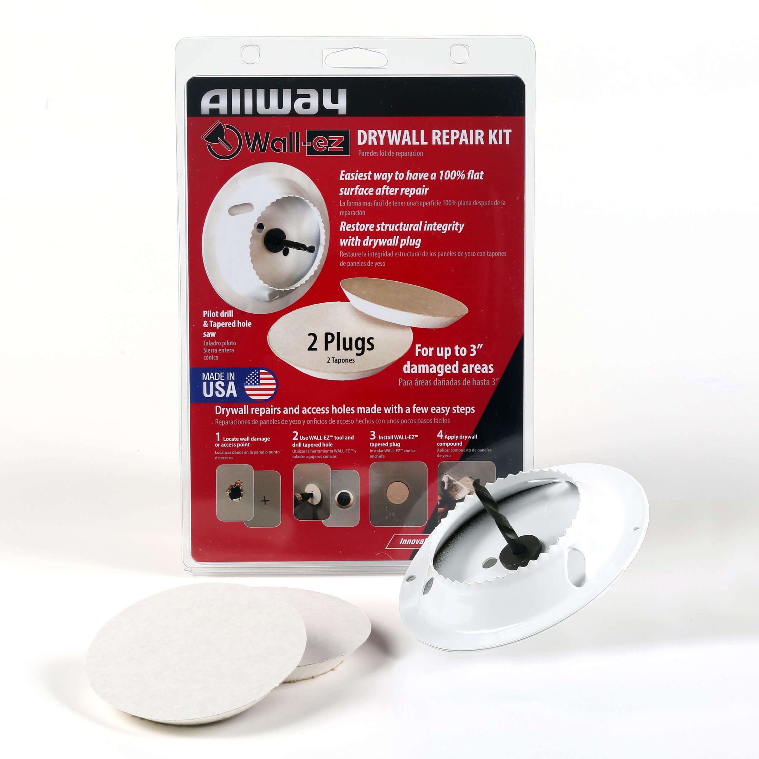 Made In the USA | (WEK2) Wall-EZ Drywall Repair Kit